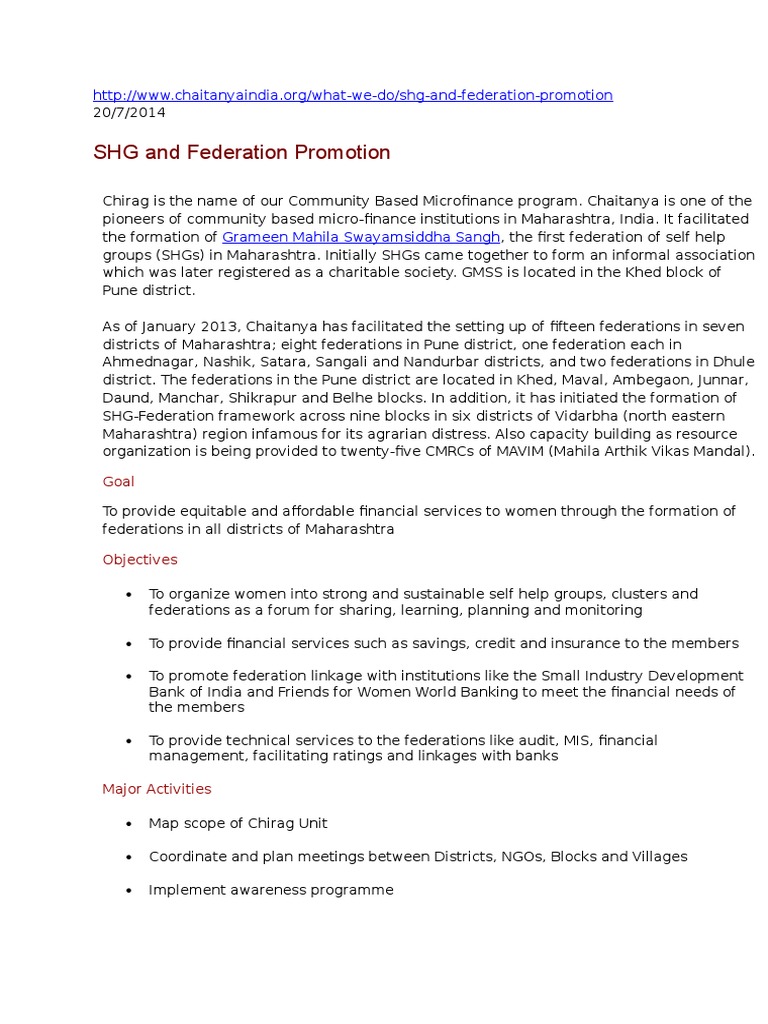 Self Help Group | PDF | Loans | Banks