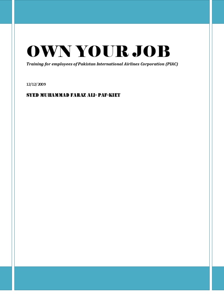 Own Your Job | PDF | Performance Appraisal | Goal