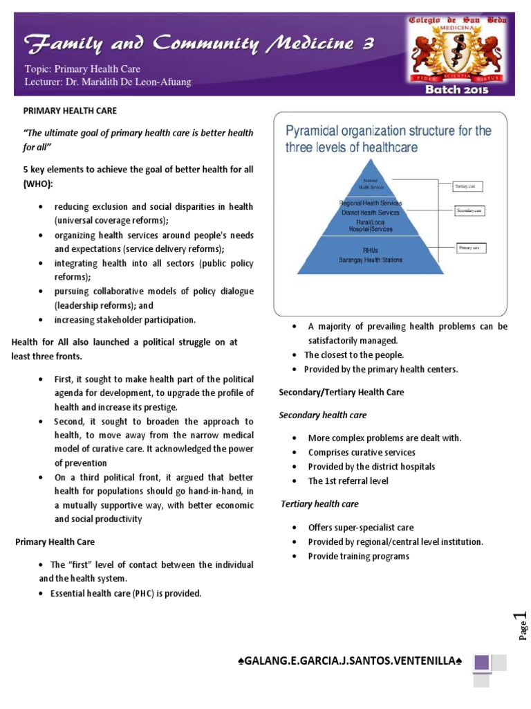 The Foundations of Primary Health Care: Key Principles, Strategies and ...