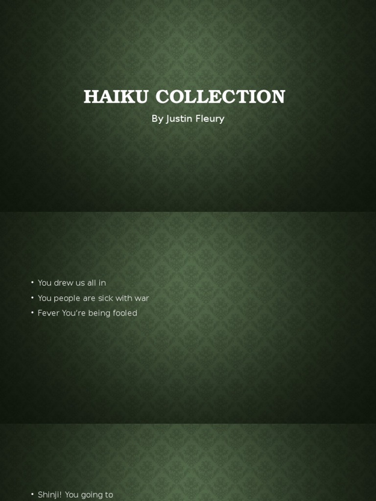Haiku Reflections on War and Youth | PDF
