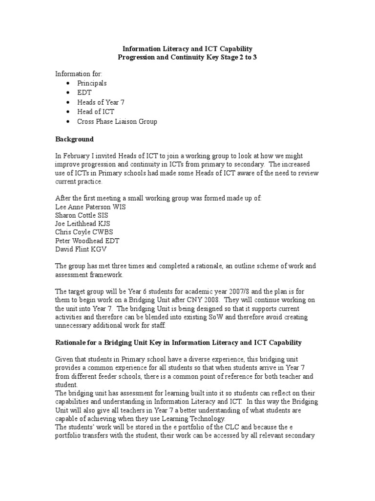 Information Literacy and ICT Capability | PDF | Information Literacy ...