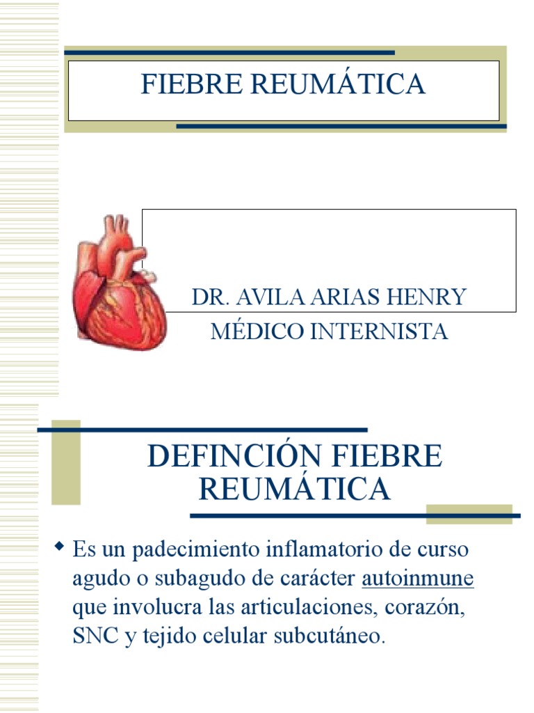 Fiebre Reumática | Epidemiología | Corazón