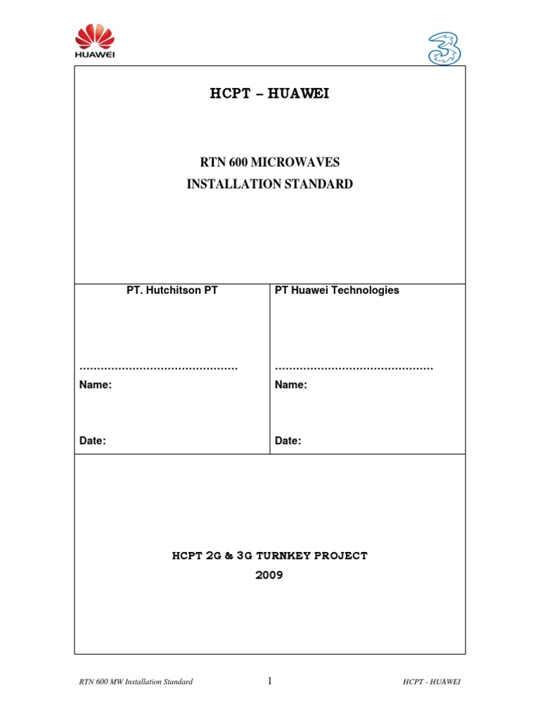 RTN 600 MW Installation Guide | PDF | Electrical Engineering | Manufactured Goods