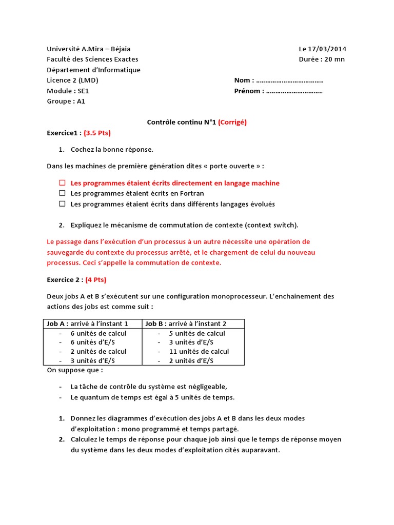 Corrigé Contrôle Continu Informatique | PDF | Programme informatique ...