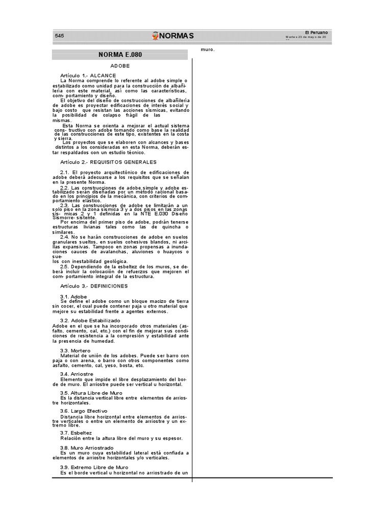 Norma E.080 | Descargar gratis PDF | Fundación (Ingeniería) | Suelo