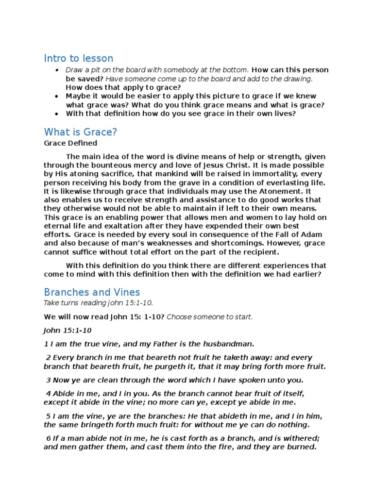 Understanding Grace Through Scripture and Story | PDF | Grace In ...