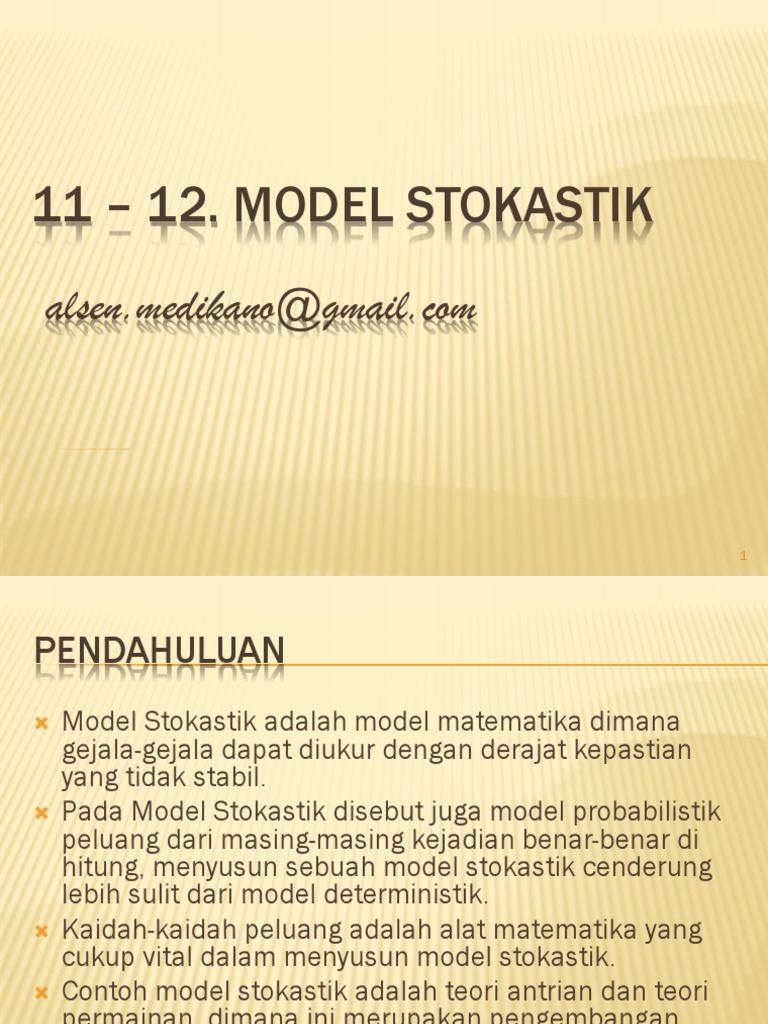 Model Stokastik | PDF