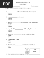 Grade 6 Poem Comprehension | PDF