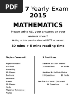 Year 7 Maths Revision Booklet | PDF | Area | Elementary Mathematics