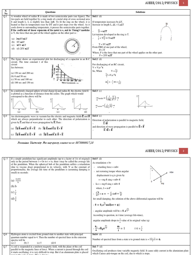 S. No Questions Solutions Sol:1 (D) : L L T S L L | PDF | Inductor ...