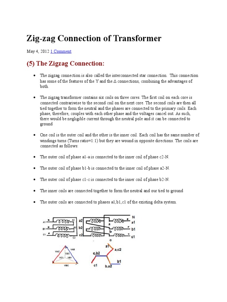 Zigzag Connection | Transformer | Components