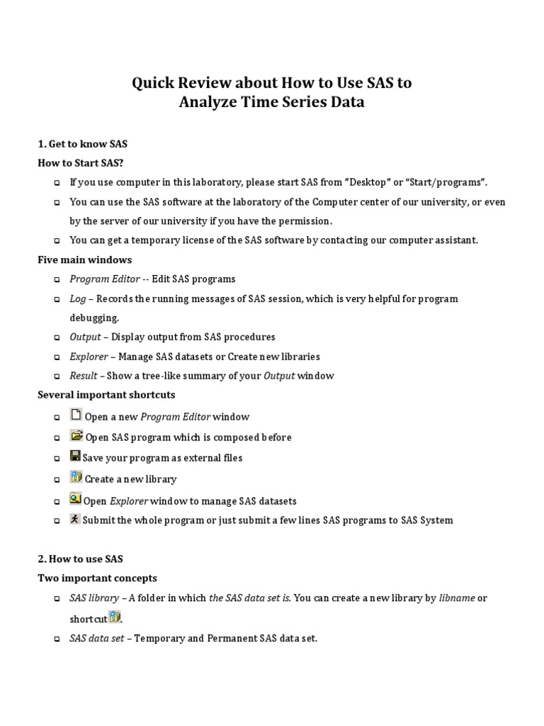 SAS Introduction To Time Series Forecasting-Libre | PDF ...