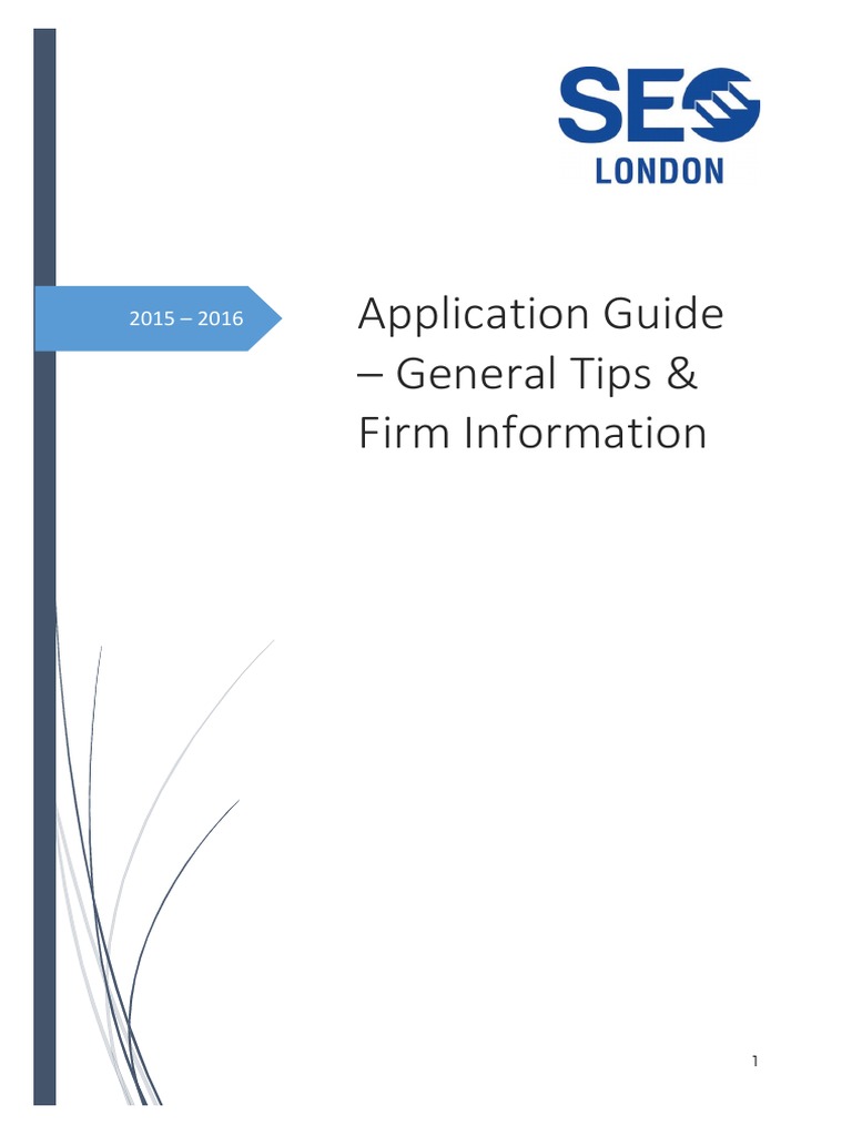 2015 - 2016 SEO Application Guide | PDF | Private Equity | Competence ...