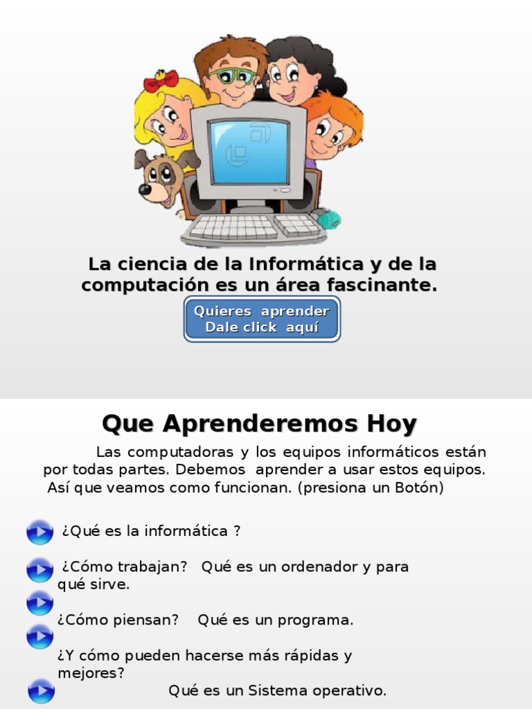 Informatica para Niños | PDF | Programa de computadora | Programación