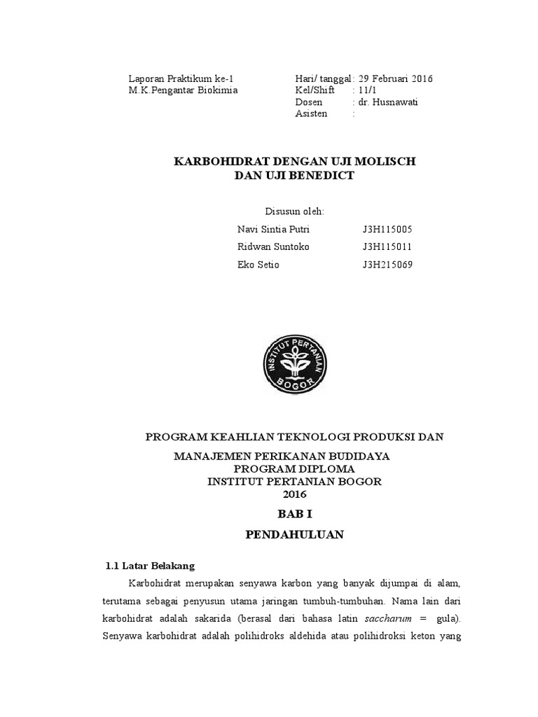 Karbohidrat Uji Molisch Dan Benedict | PDF | Sains & Matematika