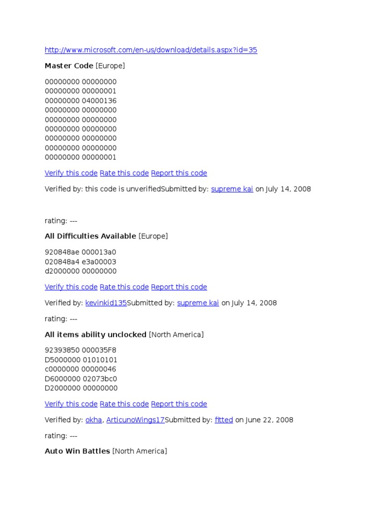 Master Code | PDF | Leisure | Sports