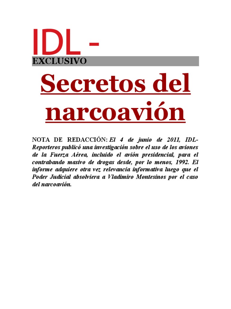 Narco Avion | PDF | Oficial general | Thriller y crimen