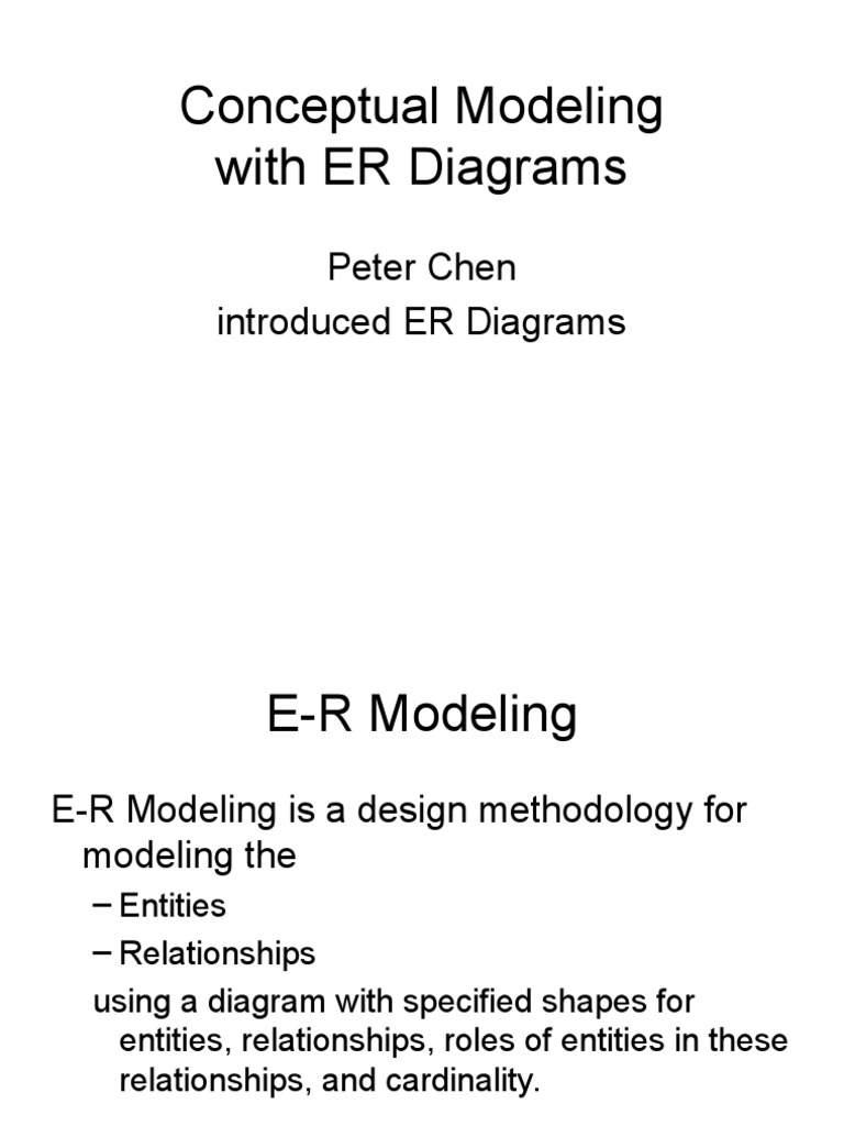 Conceptual Modeling With ER Diagrams | Download Free PDF | Conceptual ...