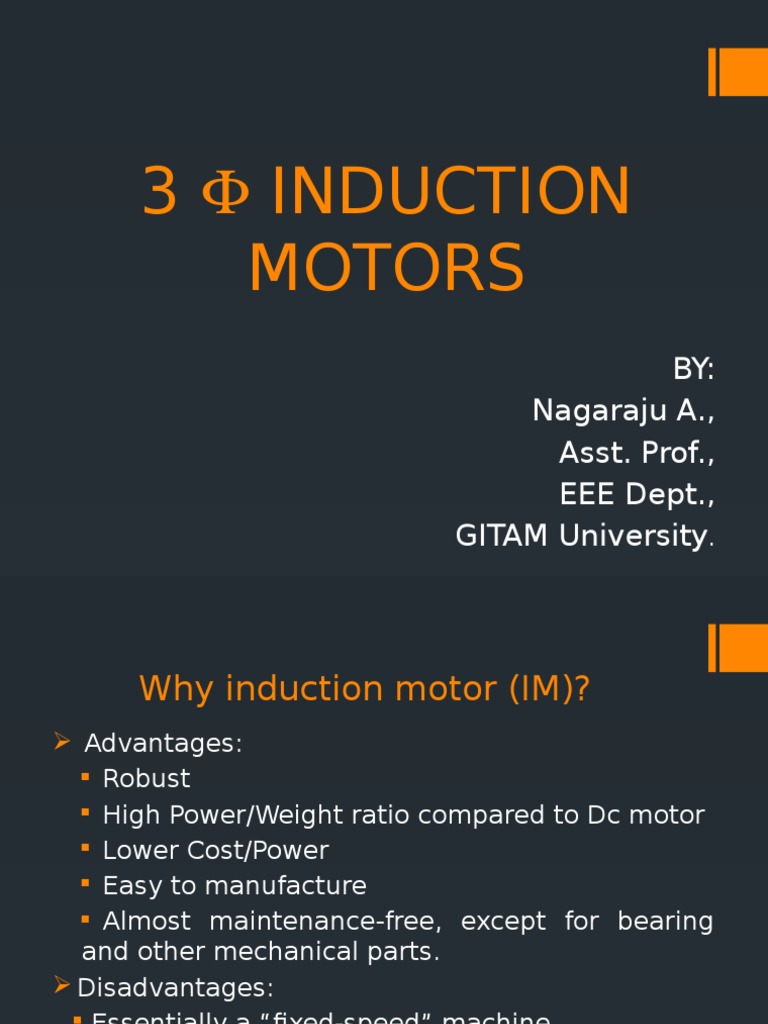 3 PH Induction Motor Introduction | PDF | Electric Motor ...