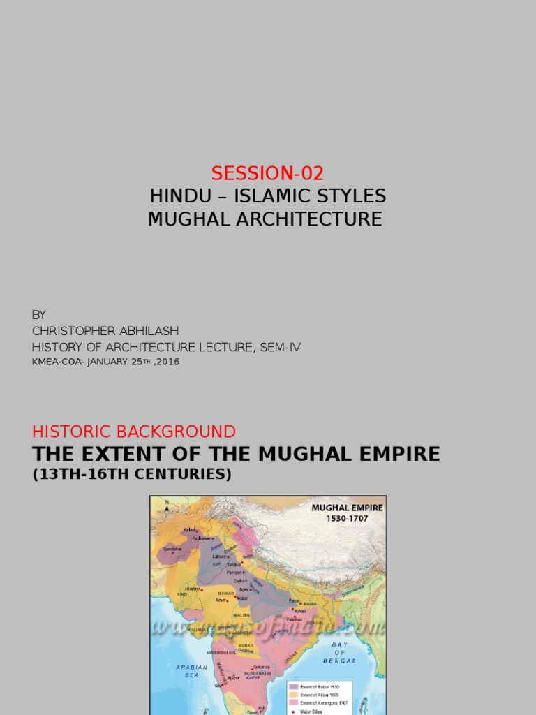 Hindu-Islamic - Mughal Architecture | PDF | Mughal Empire | Mosque