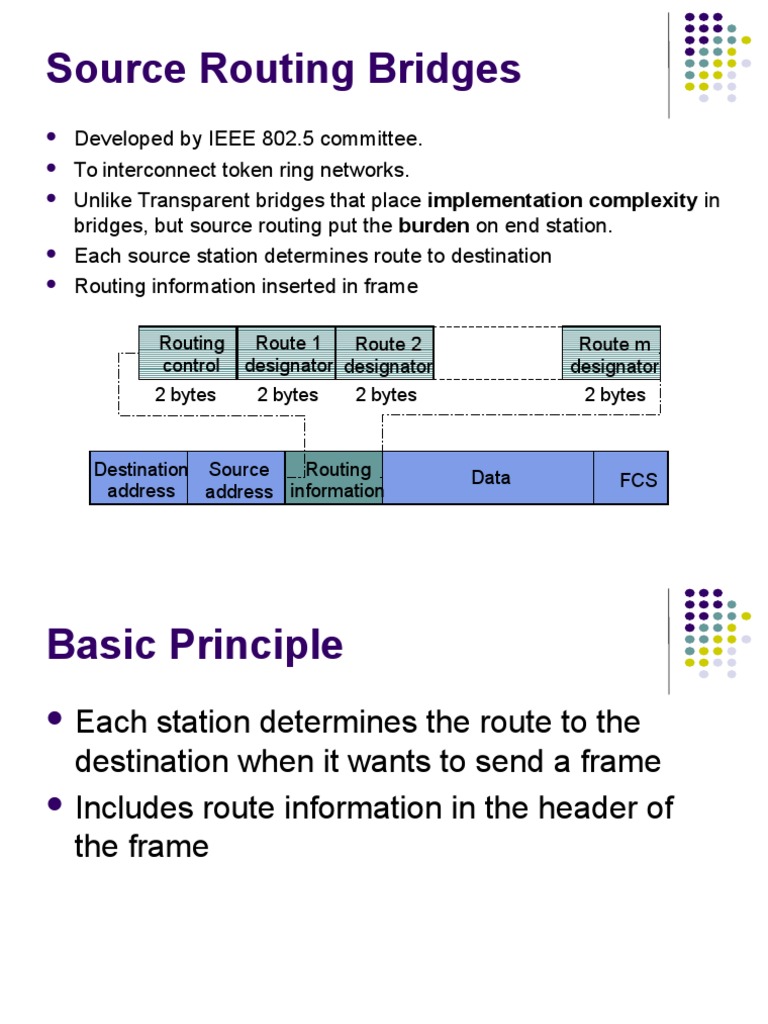 Source Routing Bridges | PDF | Routing | Internet Architecture