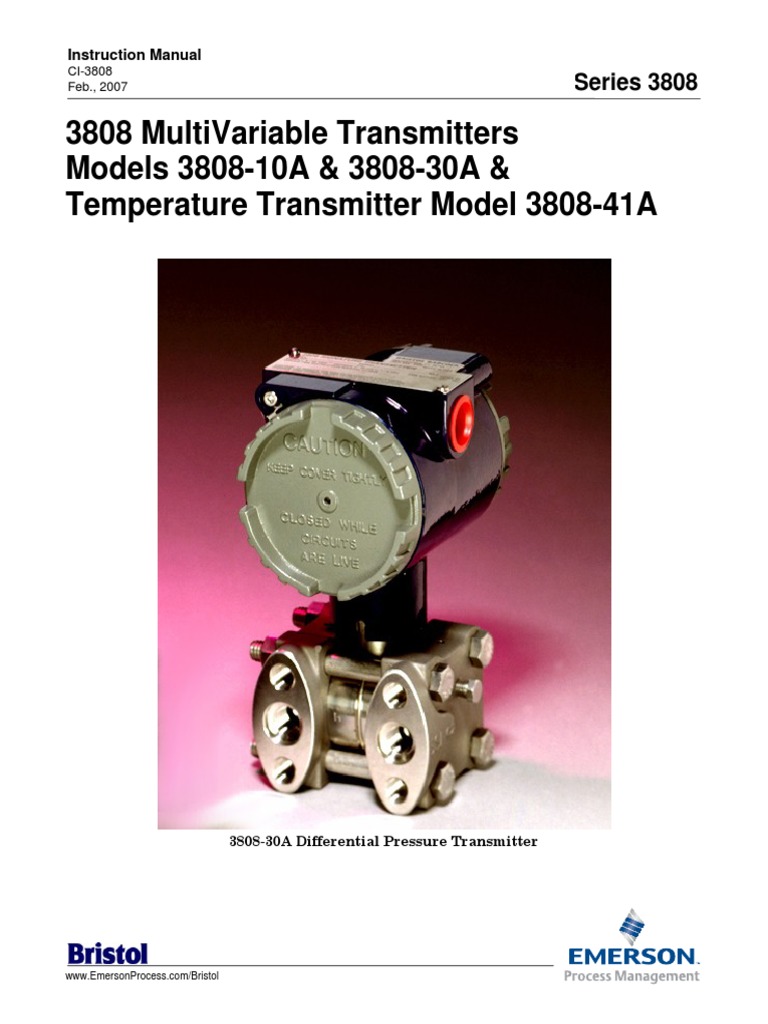 3808 Multivariable Transmitters Models 3808-10A & 3808-30A ...