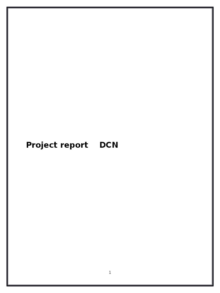 Project Report DCN | PDF | Software As A Service | Cloud Computing