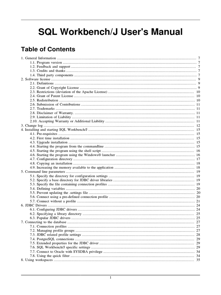SQLWorkbench Manual | PDF | Databases | Sql
