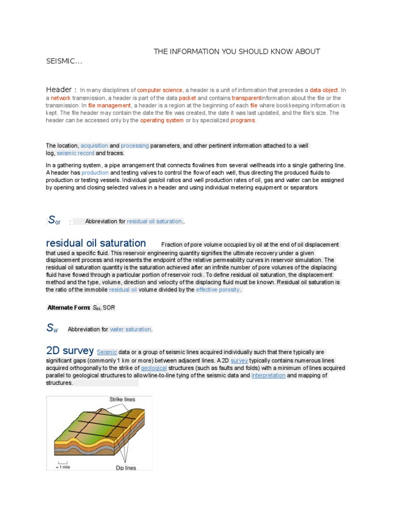 Residual Oil Saturation: The Information You Should Know About Seismic ...