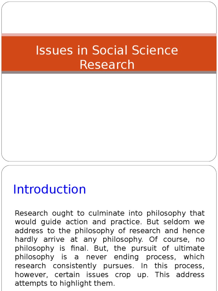 Issues in Social Science Reseaech-Revised | PDF | Constructivism ...