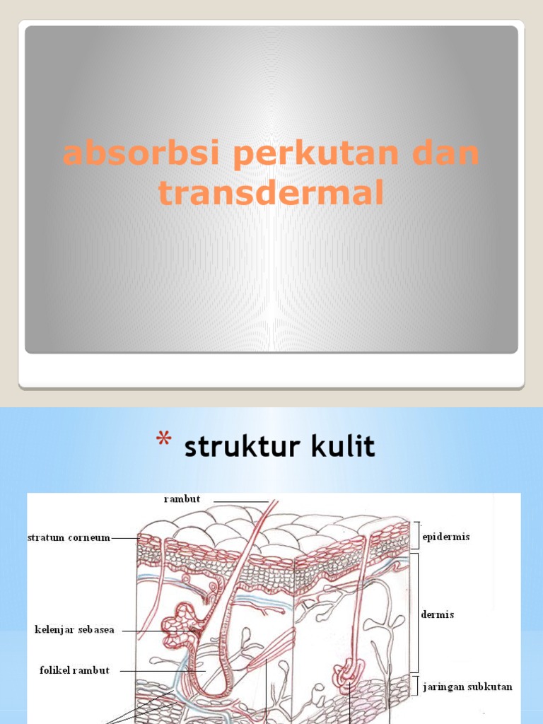Absorbsi dan Sediaan Transdermal Obat | PDF