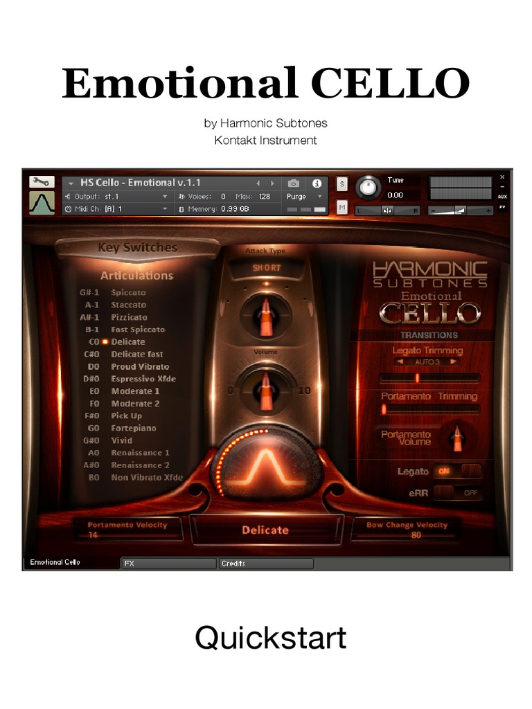 Emotional Cello Manual 1.2.0 | PDF | Synthesizer | Cello