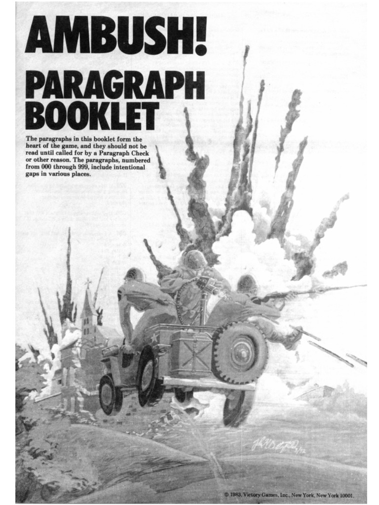 Ambush! Paragraph Book | PDF | Artillery | Military Science