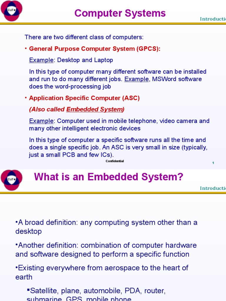 Introduction Embedded Systems | PDF | Central Processing Unit | Embedded System