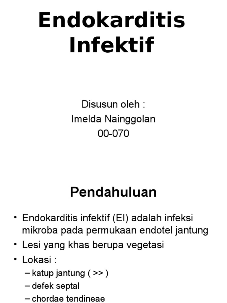 Endokarditis Infektif | PDF | Spesialisasi Medis | Penyakit Kardiovaskular