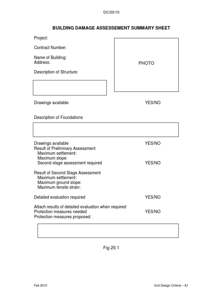 Building Damage Assessment Summary | PDF