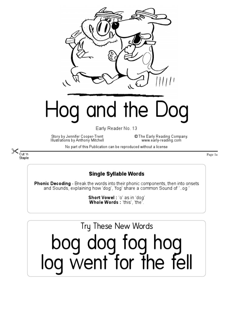 Early Reading 13 - Hog and The Dog | PDF | Human Voice | Writing