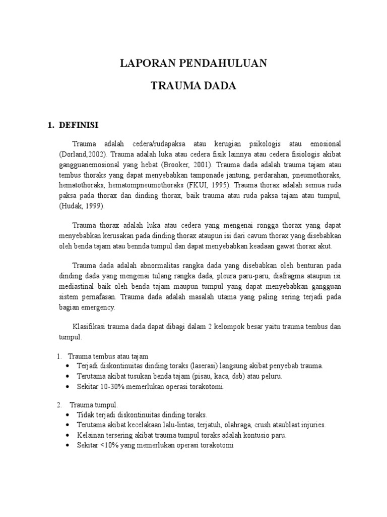 LP Trauma Dada Mila Dan Hafsah | PDF | Sains & Matematika