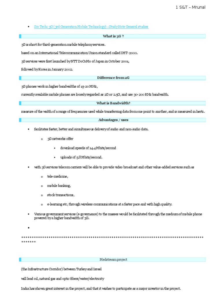Science and Technology Notes For Civils | PDF | 3 G | Poliomyelitis