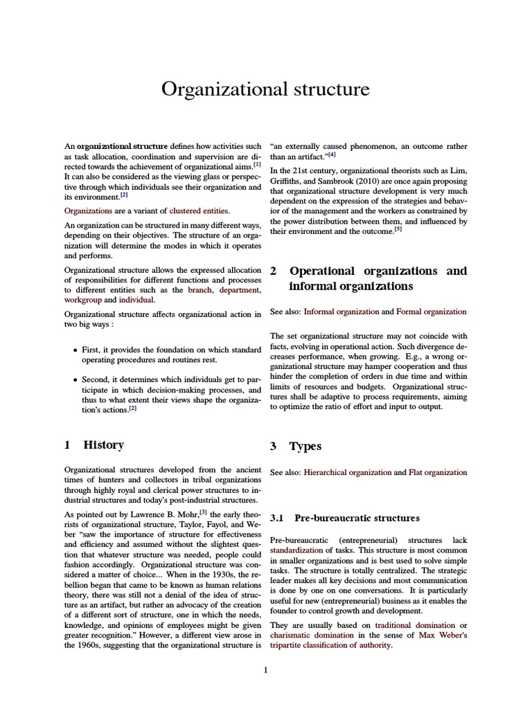 Organizational Structure | PDF | Organizational Structure | Business