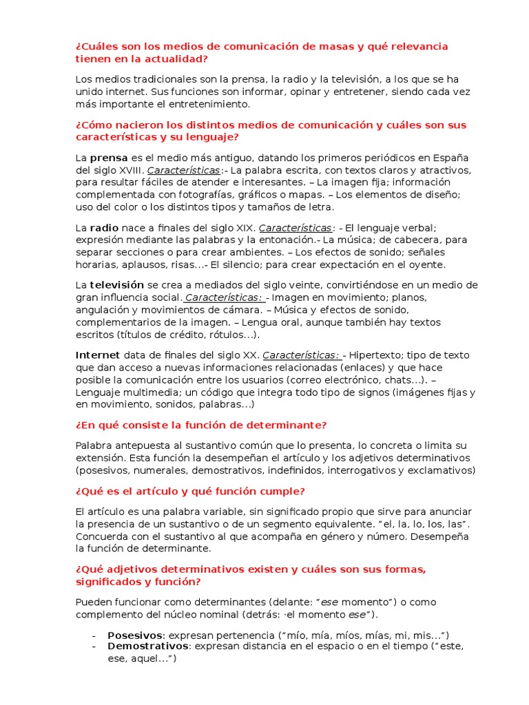 Resumen Temas 5 y 6 Lengua 3 Eso | PDF | Adjetivo | Gramática