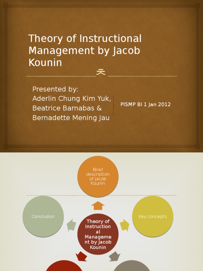 Theory of Instructional Management by Jacob Kounin | Download Free PDF ...