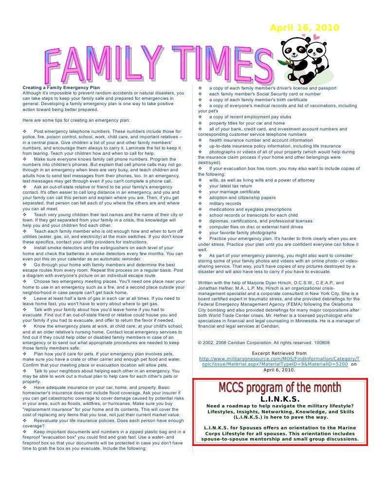 Rds Youth Newsletter | PDF | Emergency Management | Pillow