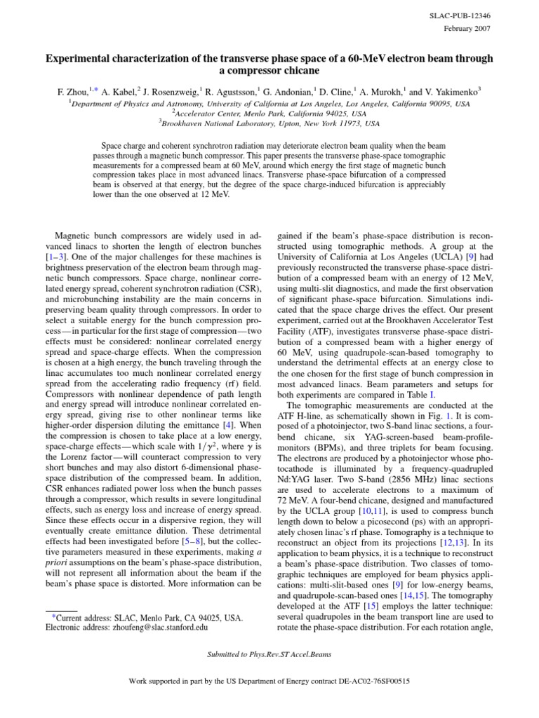 Slac Pub 12346 | PDF | Physics | Applied And Interdisciplinary Physics