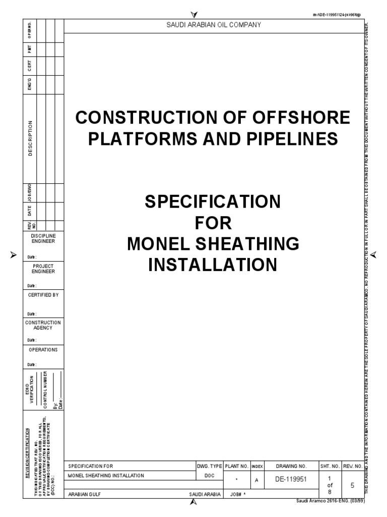 De-119951 Monel Sheathing Installation | Download Free PDF | Welding ...