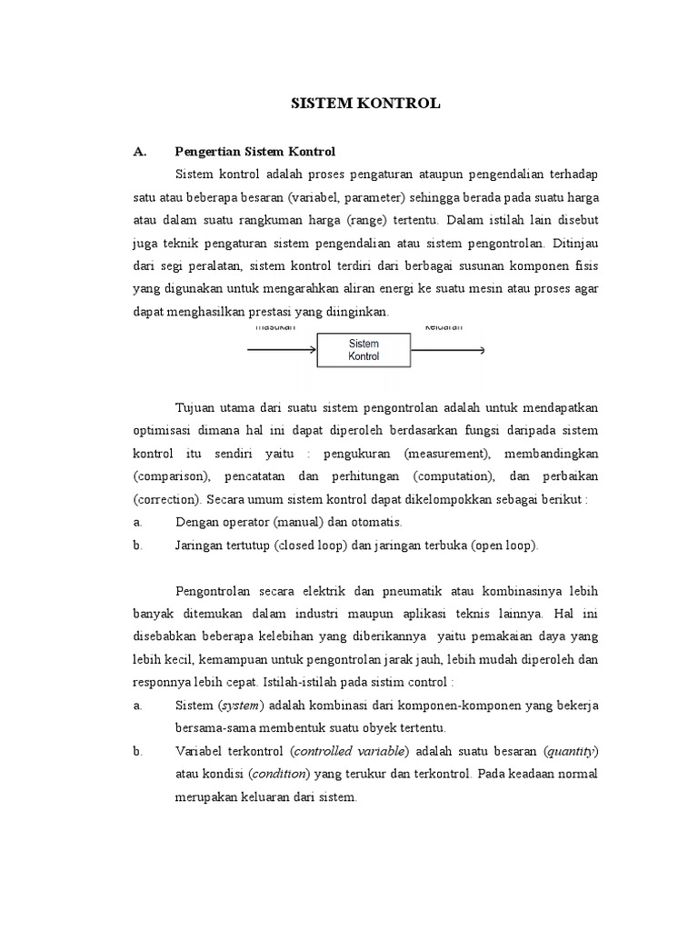 Open Loop Dan Close Loop Pada Pengendali | PDF