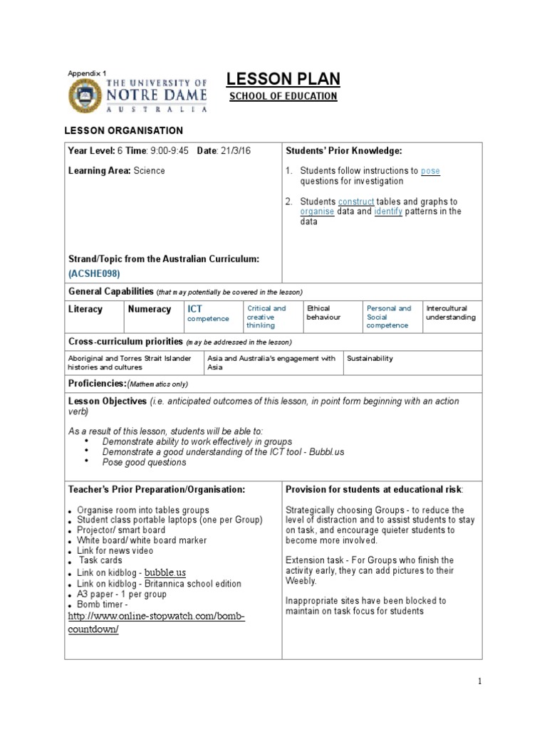 Ict Lesson Plan F PDF | PDF | Educational Technology | Lesson Plan