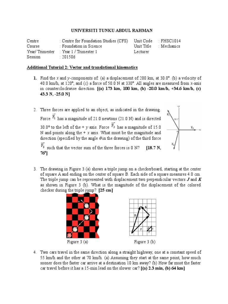 Additional Tutorial 2 | PDF | Velocity | Acceleration