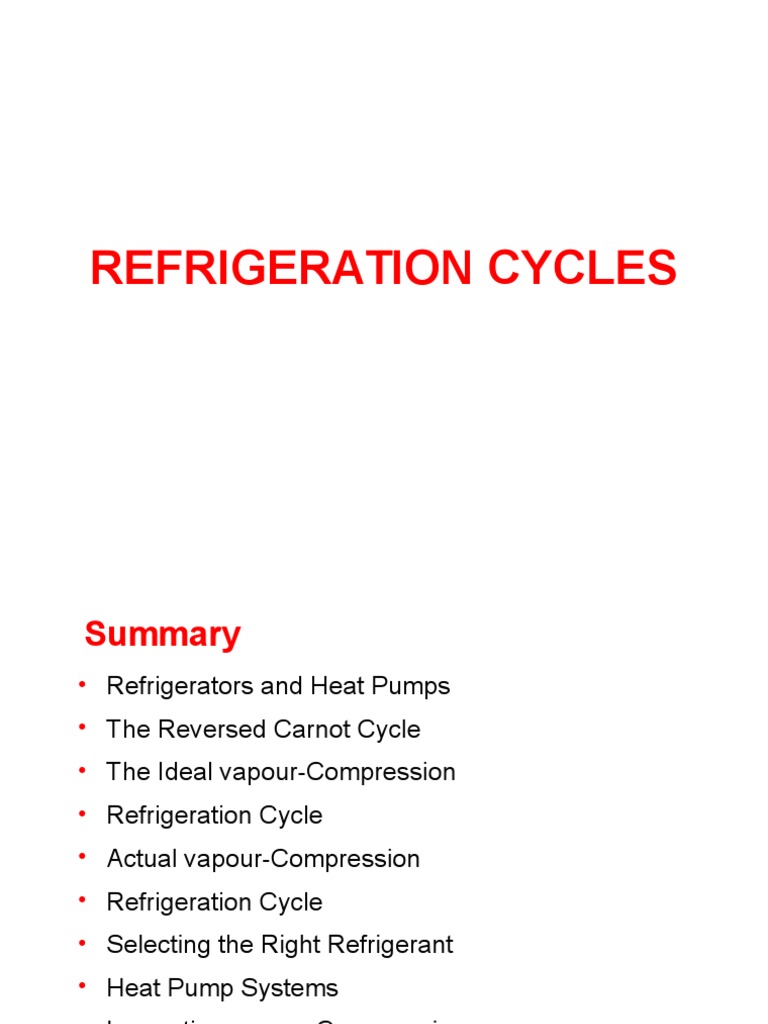 Refrigeration Cycles Overview | PDF | Heat Pump | Air Conditioning