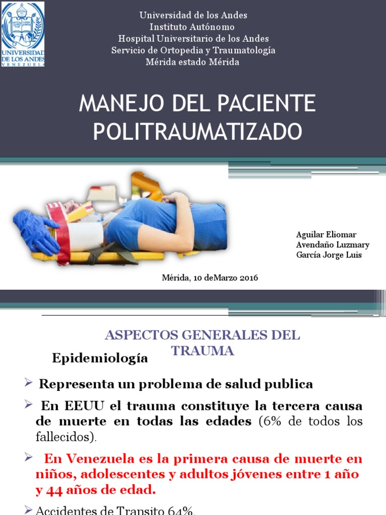 Manejo Del Paciente Politraumatizado | Lesión | Medicina CLINICA